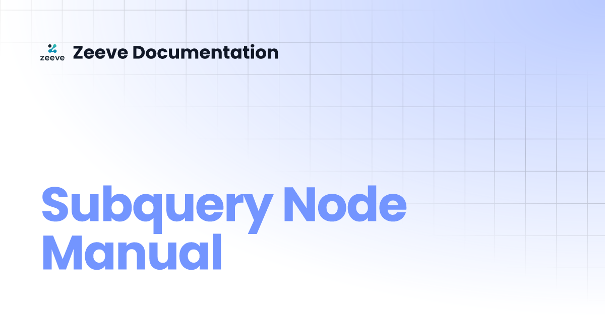Subquery Node Manual | Zeeve Documentation
