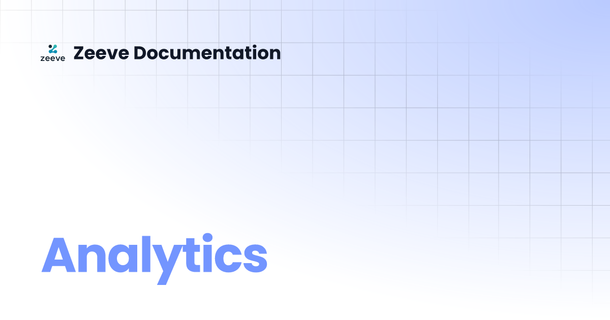Analytics | Zeeve Documentation